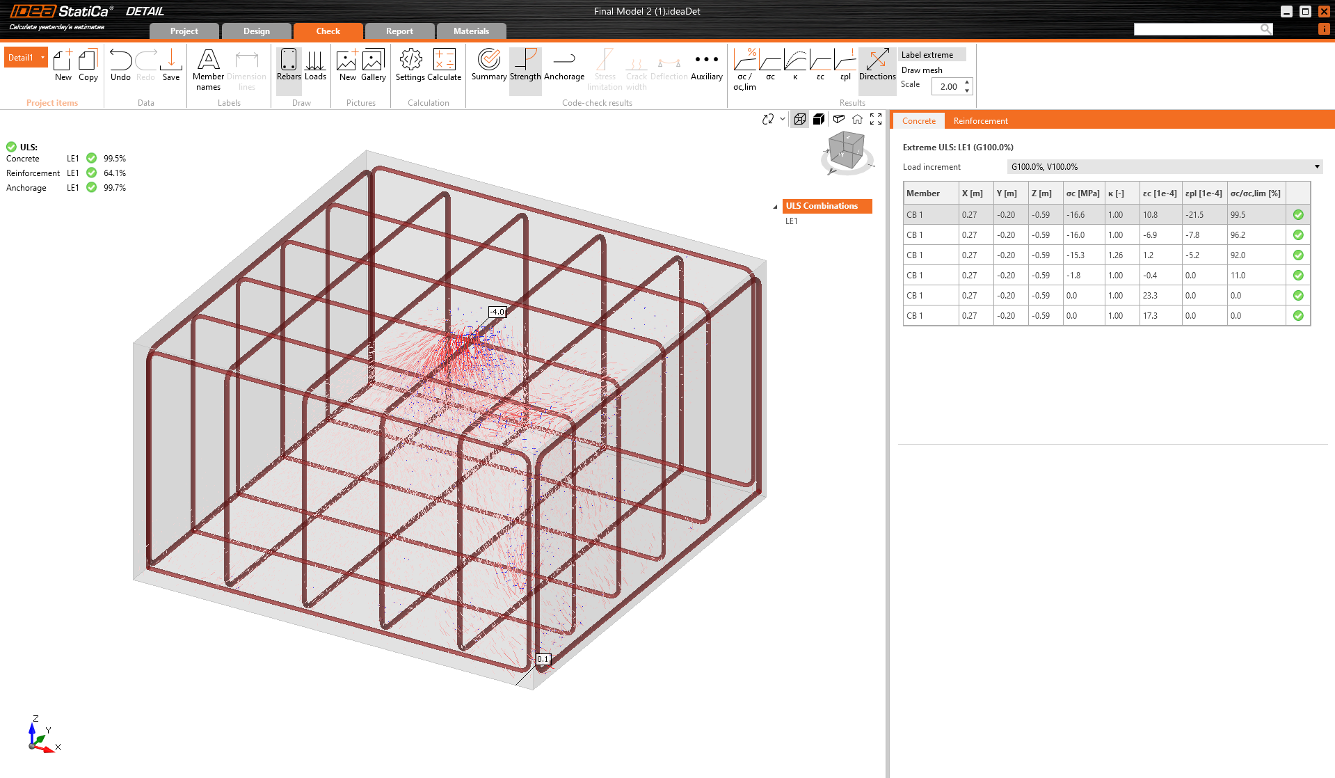 Complete code-check of anchors and concrete block with IDEA StatiCa (EN) | IDEA StatiCa
